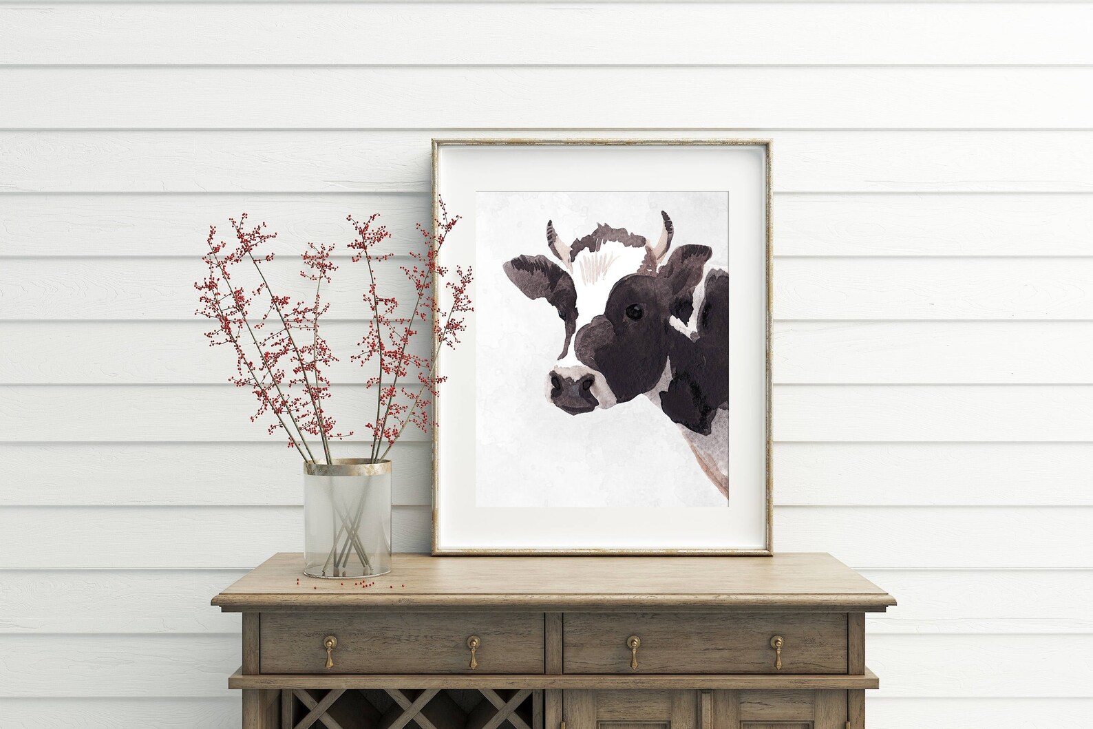 Cow Art French Country Decor Printable Art Watercolor - Etsy