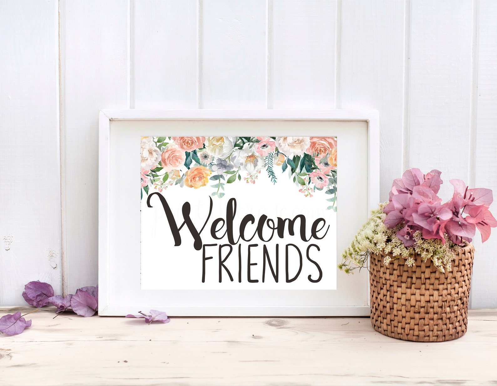 Welcome Friends printable welcome sign welcome sign | Etsy