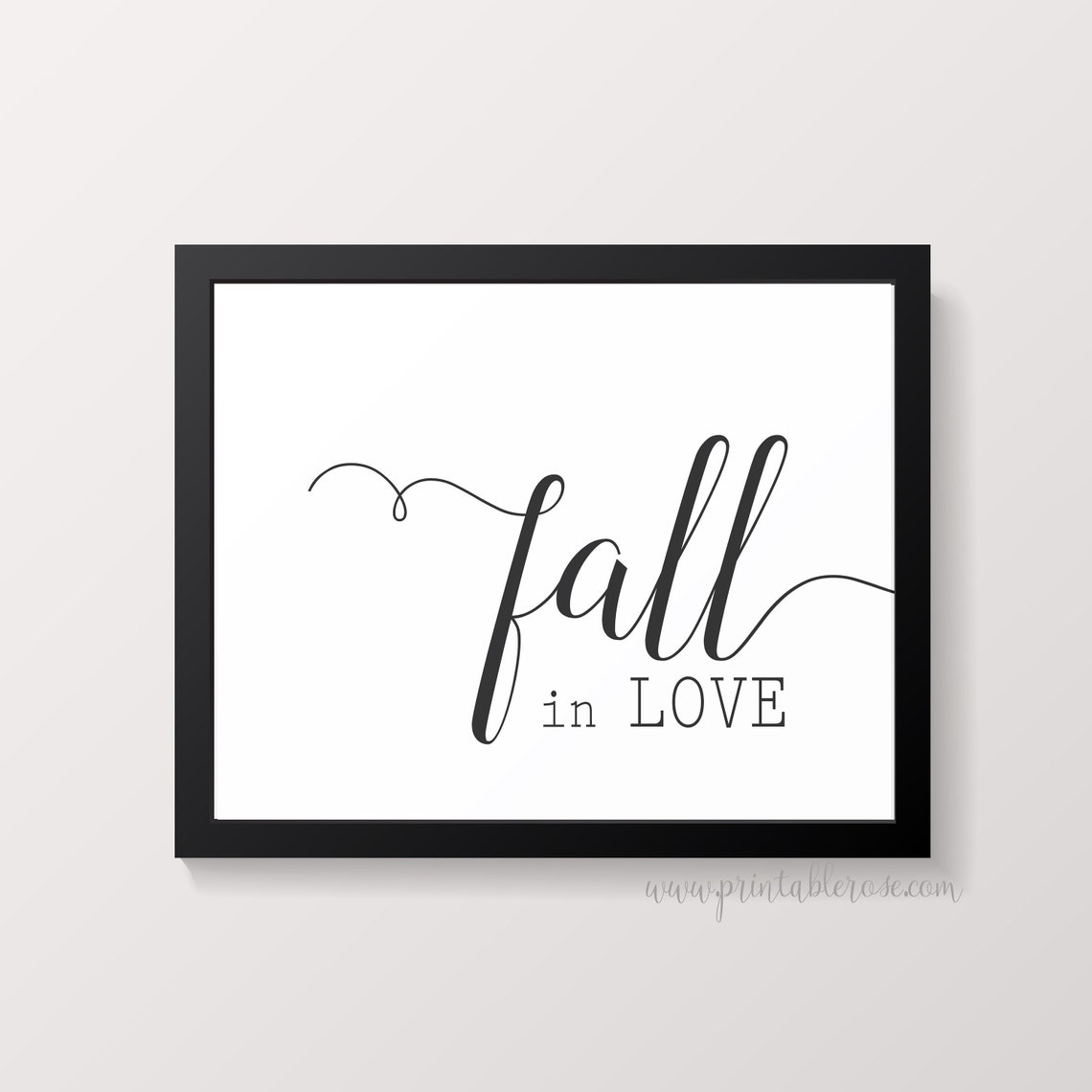 Fall in Love Printable Poster Fall in Love Sign Fall - Etsy