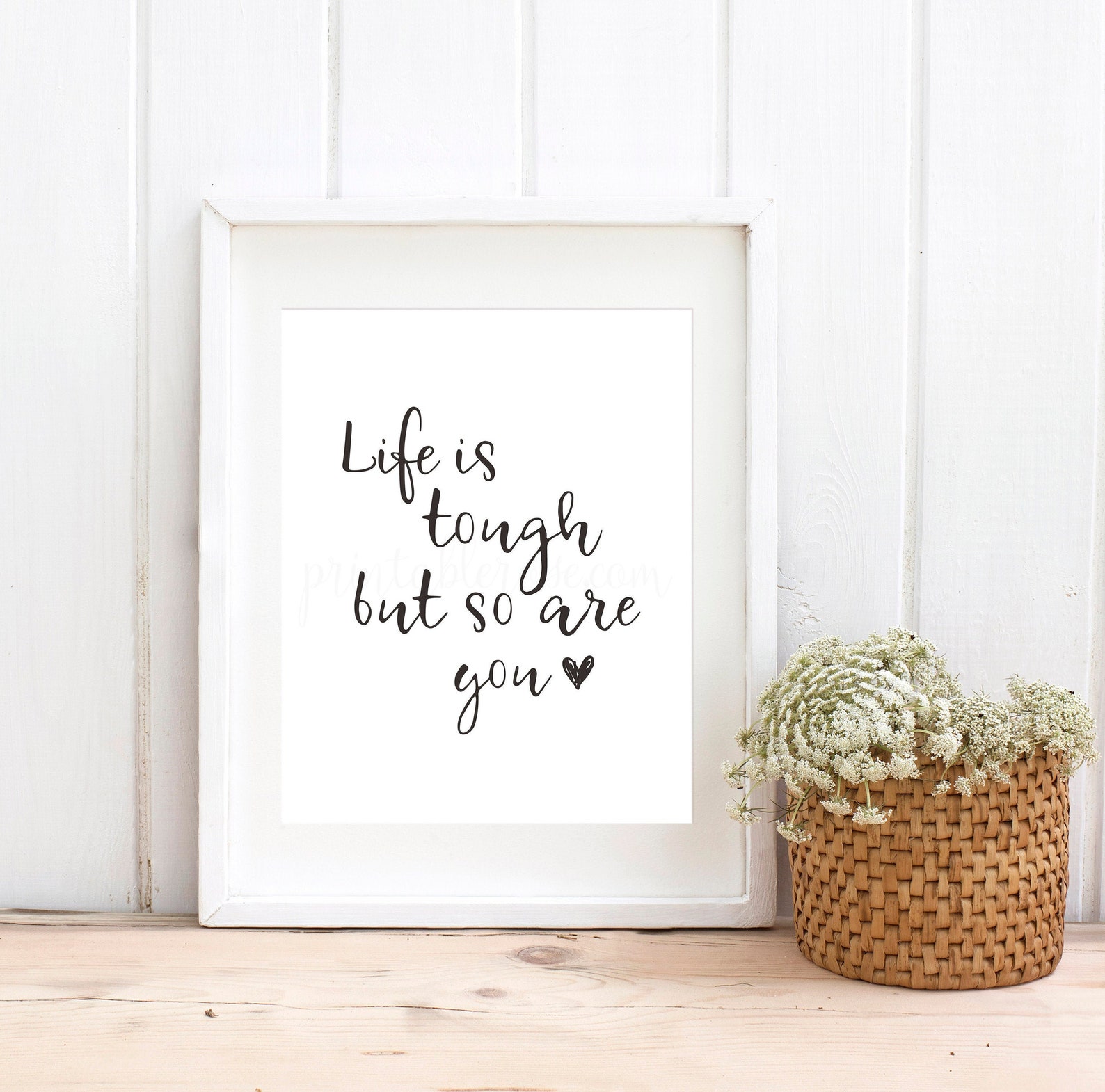 Life is Tough but so Are You Printable Quotes Office Decor - Etsy