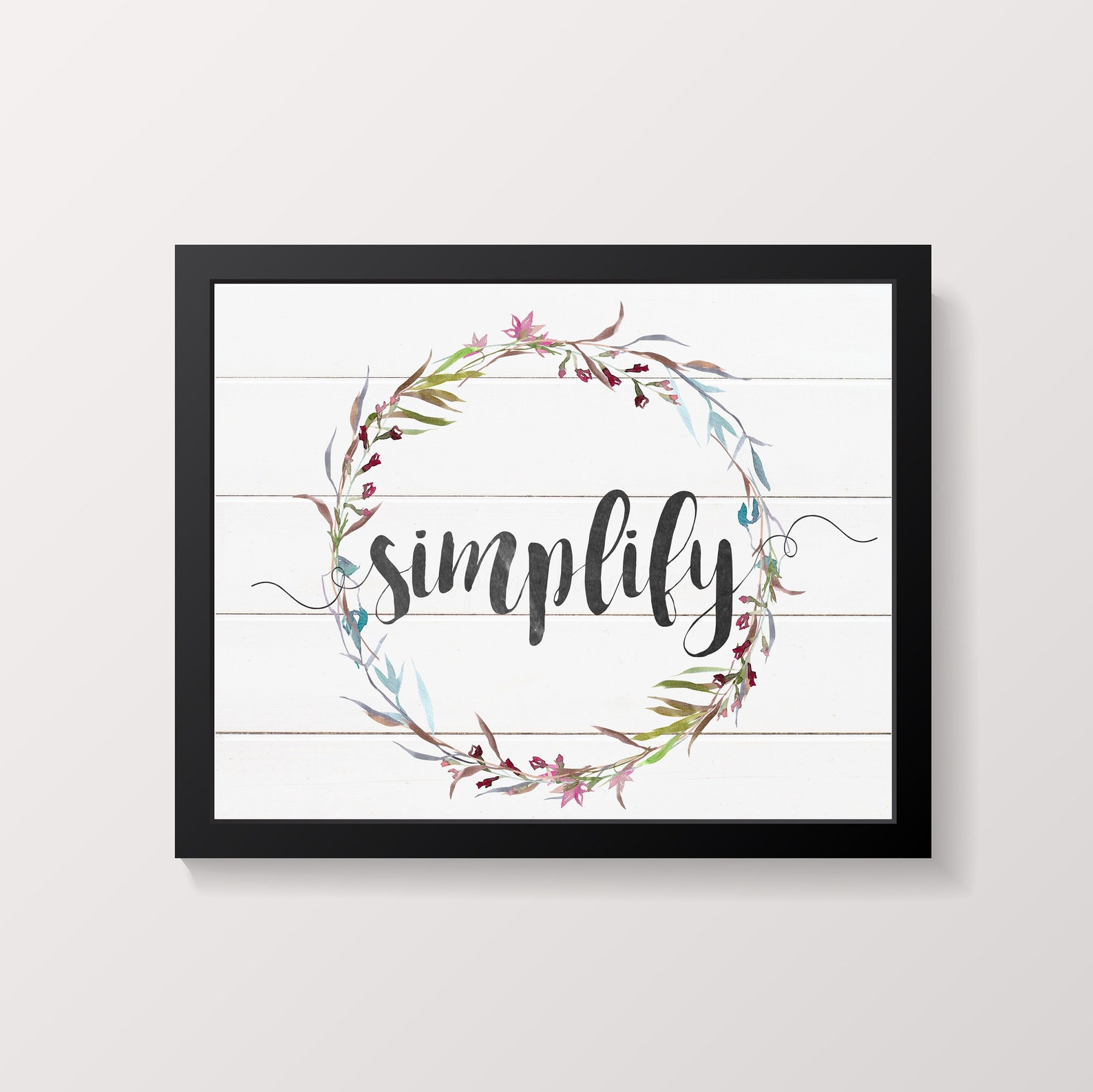 Farmhouse Decor Printable Simplify Simplify Sign Shiplap | Etsy