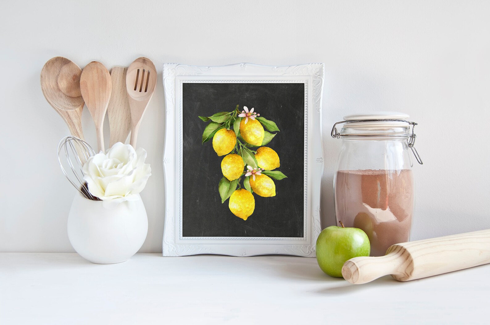 Lemon Decor kitchen wall decor chalkboard art french | Etsy