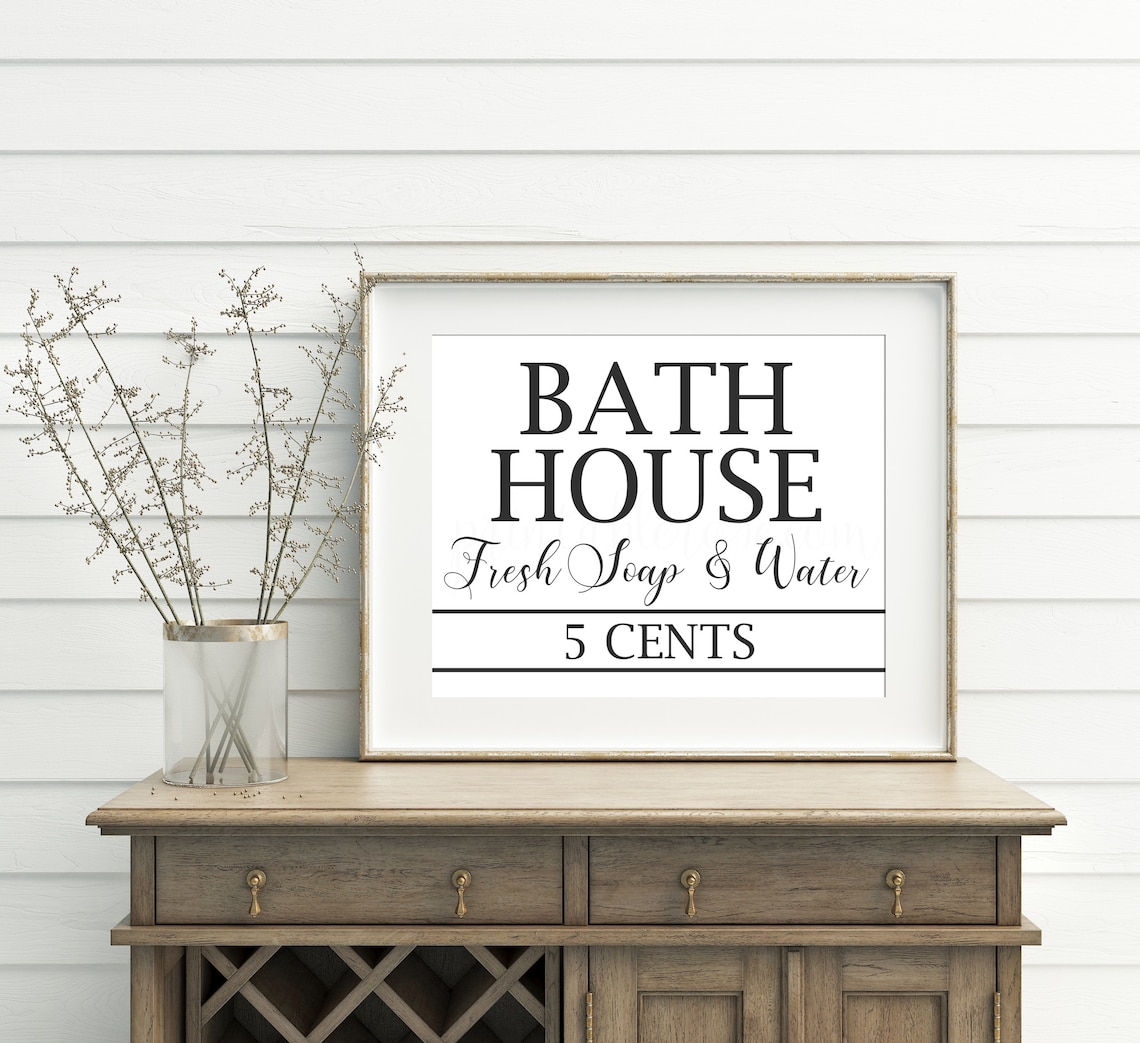 Fresh Soap and Water Sign Advertisement Print Bathroom Wall - Etsy