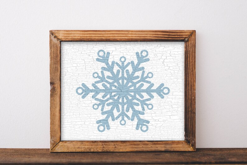 Snowflake Printable printable snowflake wall decor wall | Etsy