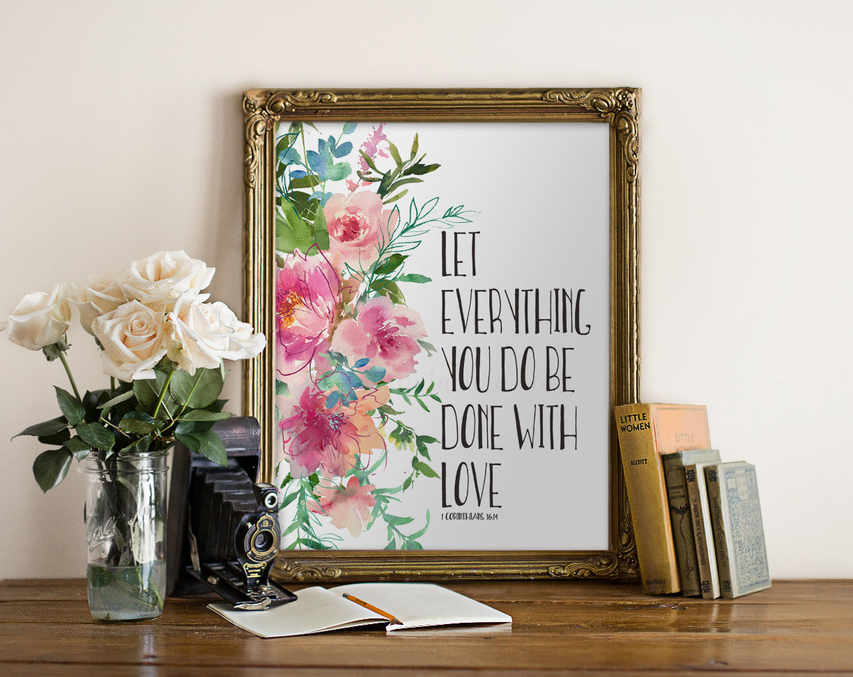 Bible Verse Wall Art Wall Decor Bible Wall Art Printable | Etsy