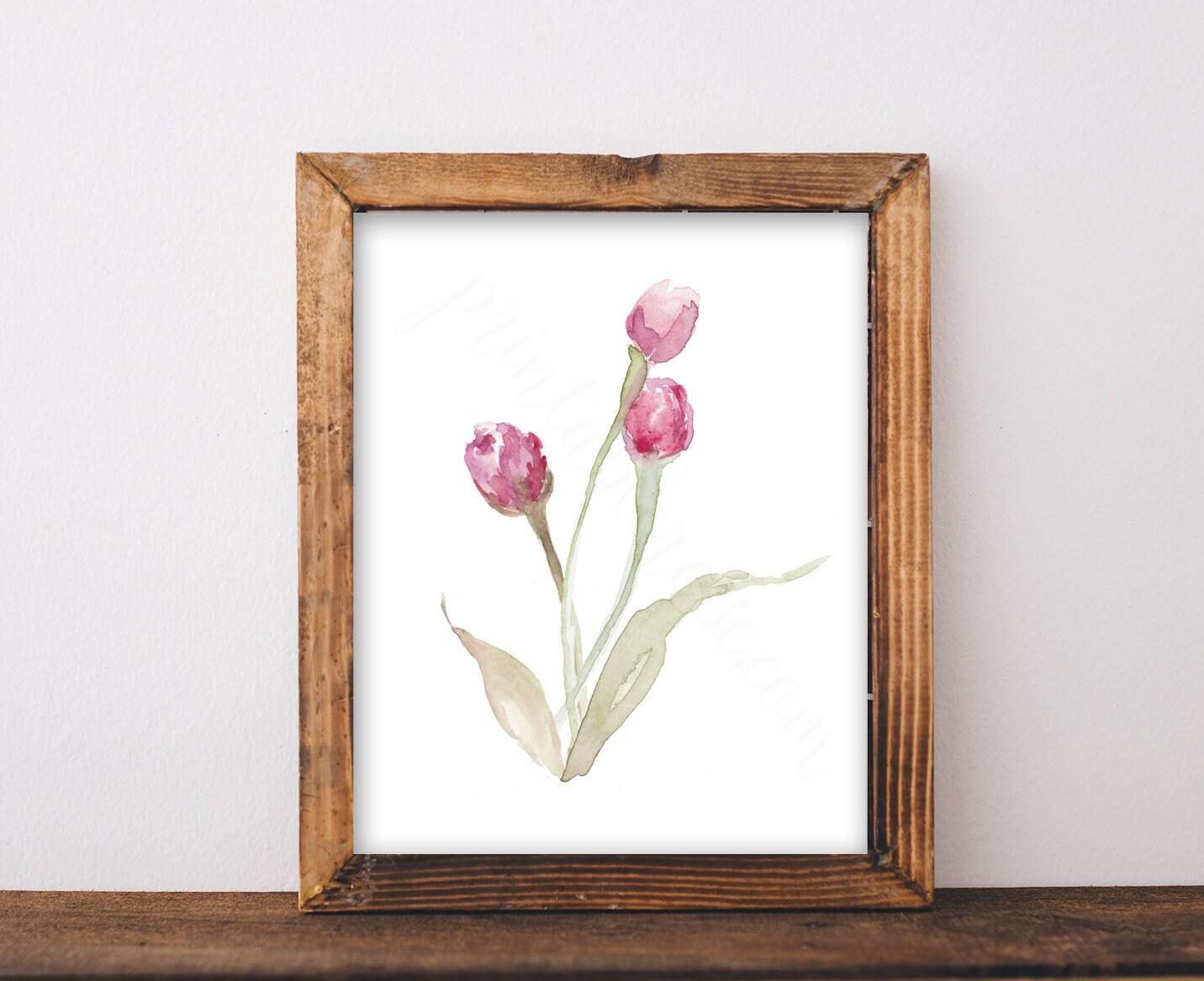 Set of 3 Flower Printables Flower Wall Decor Nursery for - Etsy