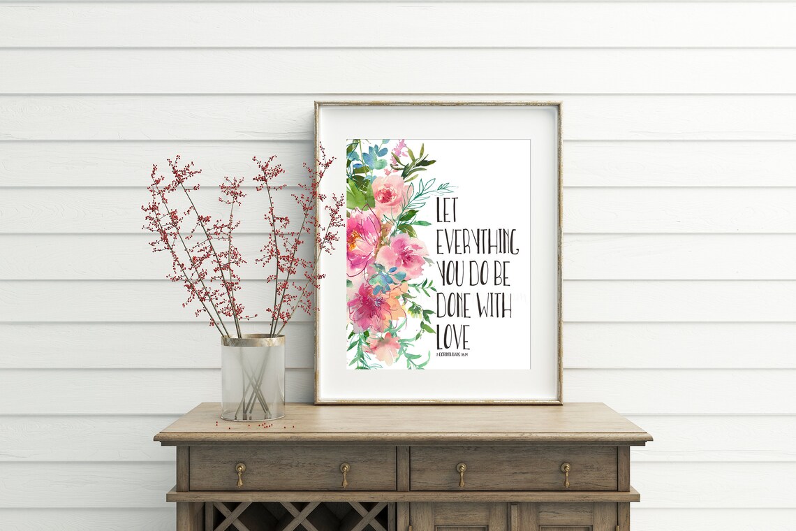 Bible Verse Wall Art Wall Decor Bible Wall Art Printable | Etsy