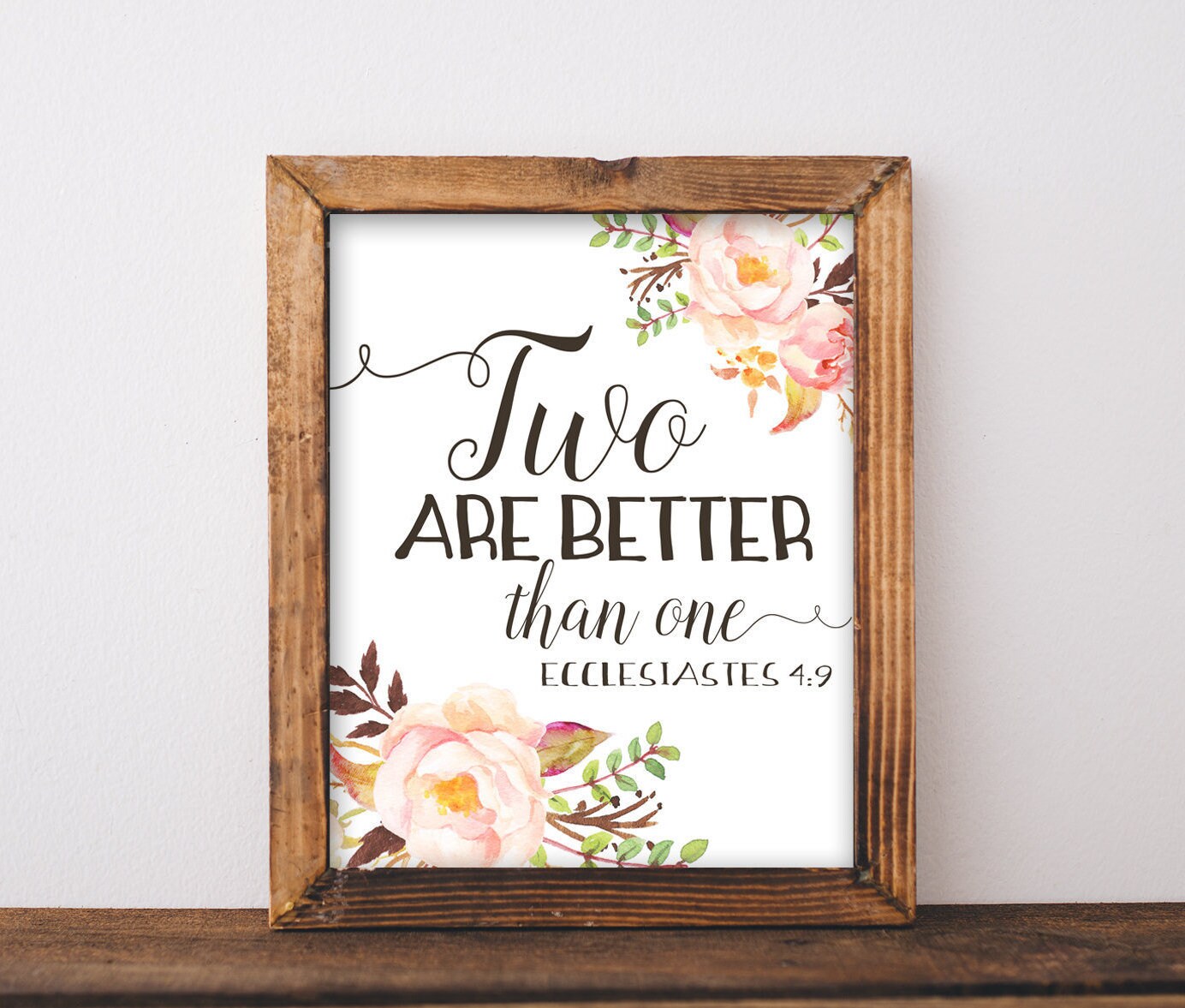 Wedding Decor Two Are Better Than One Printable Bible Verse | Etsy