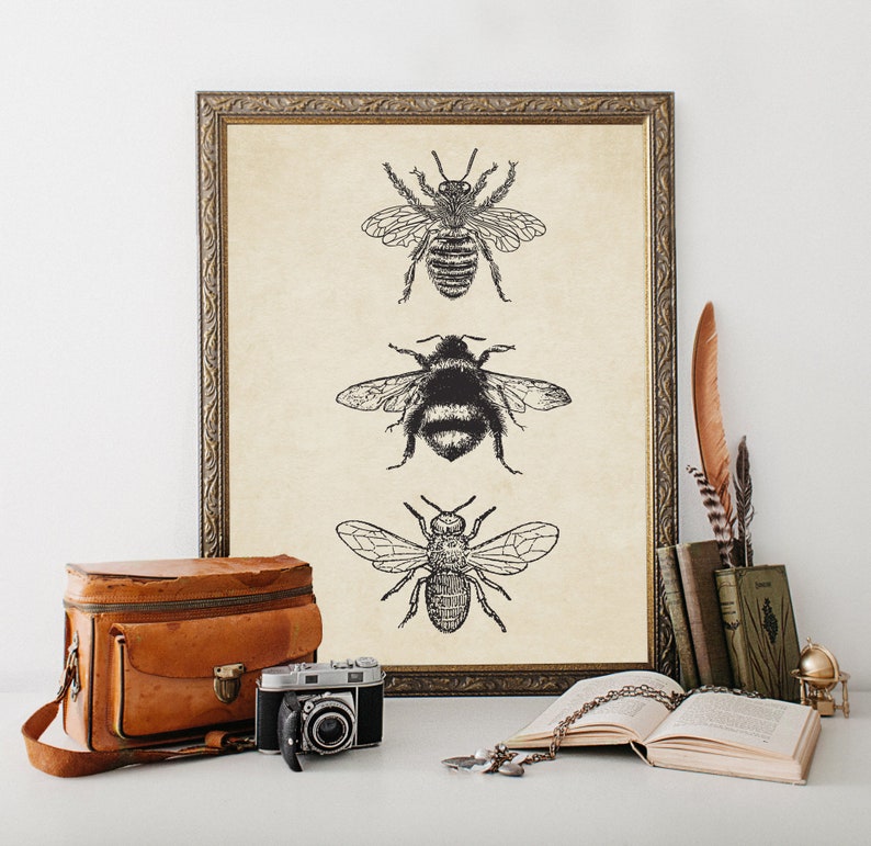 Bee Decor Printable Bee Decorations Bee Print Bee Wall | Etsy