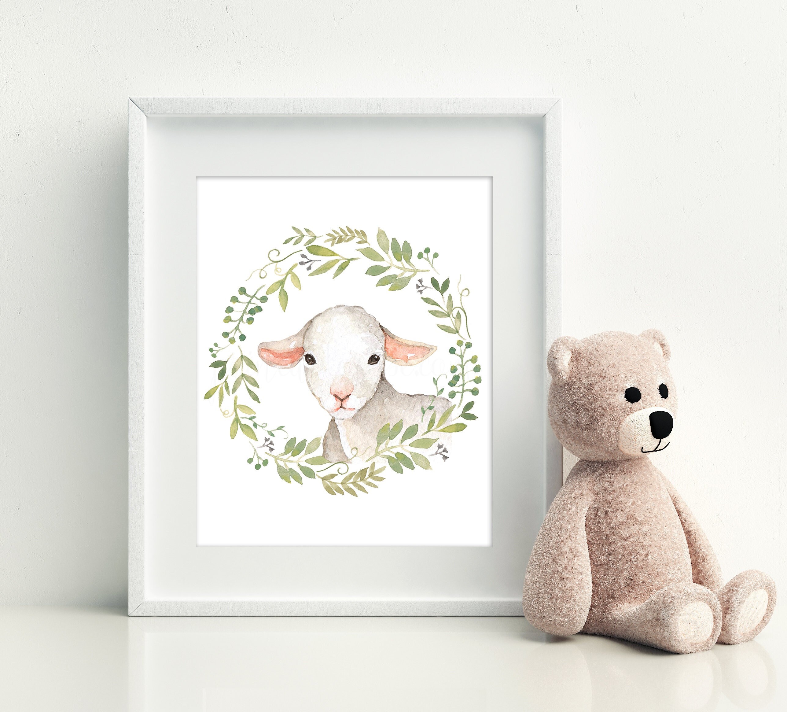 Lamb Nursery Wall Decor Lamb Nursery Decor Lamb Nursery | Etsy