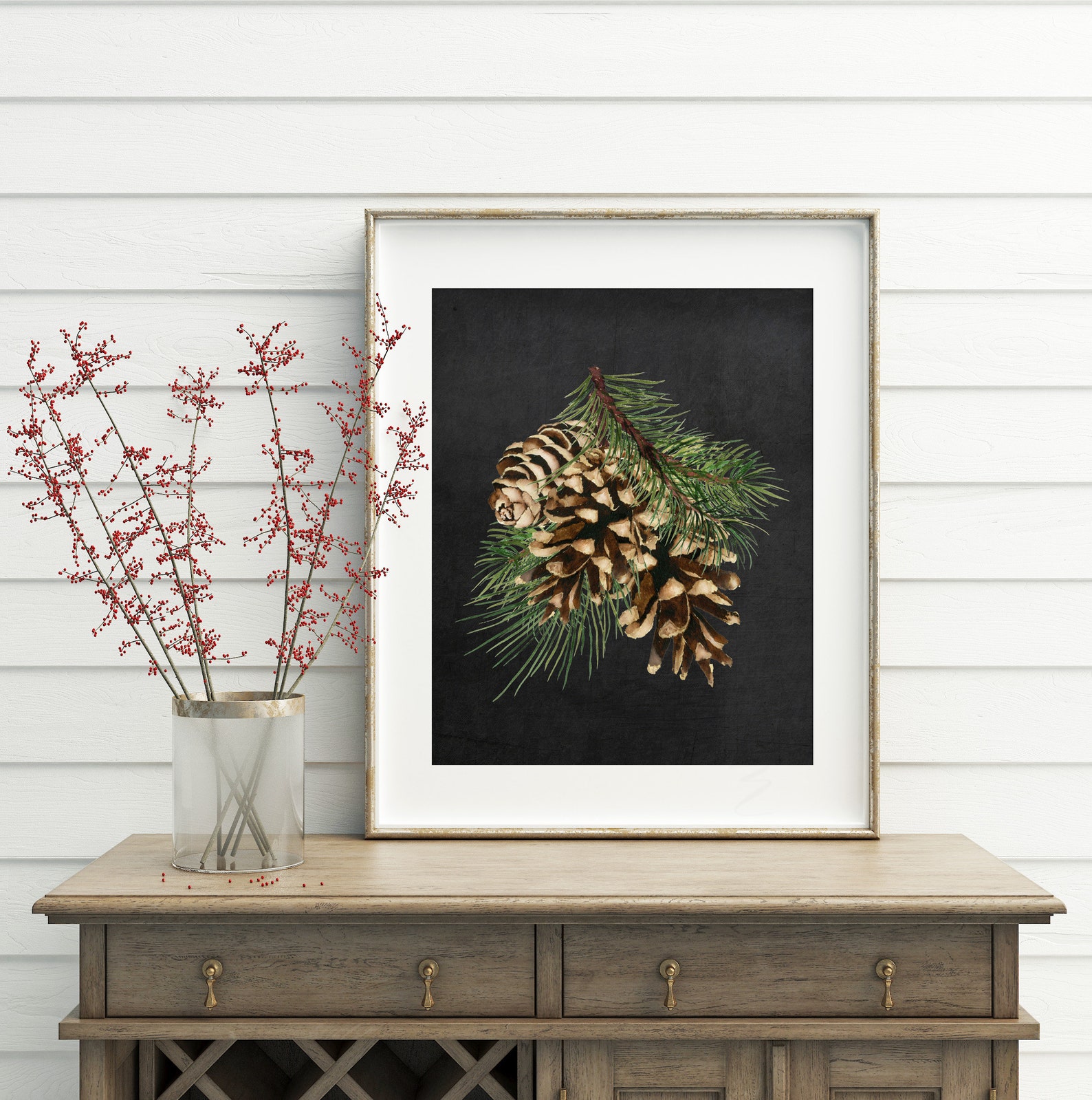 Pine Cone Wall Decor Pine Cone Printable Pinecone Decor | Etsy