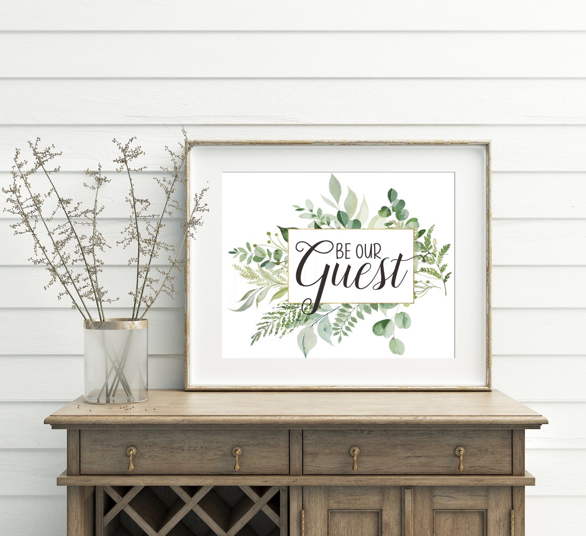 Be Our Guest Be Our Guest Sign Printable Be Our Guest | Etsy
