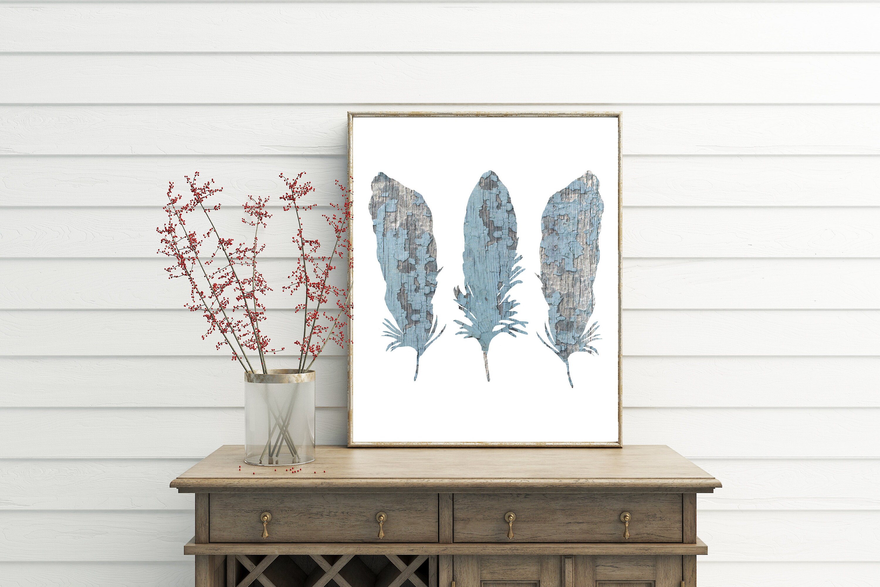 Feather Print Printable Feather Printable Feather Wall Art | Etsy