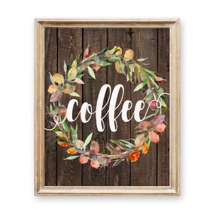 Coffee Sign Printable Coffee Print Kitchen Decor Digital | Etsy