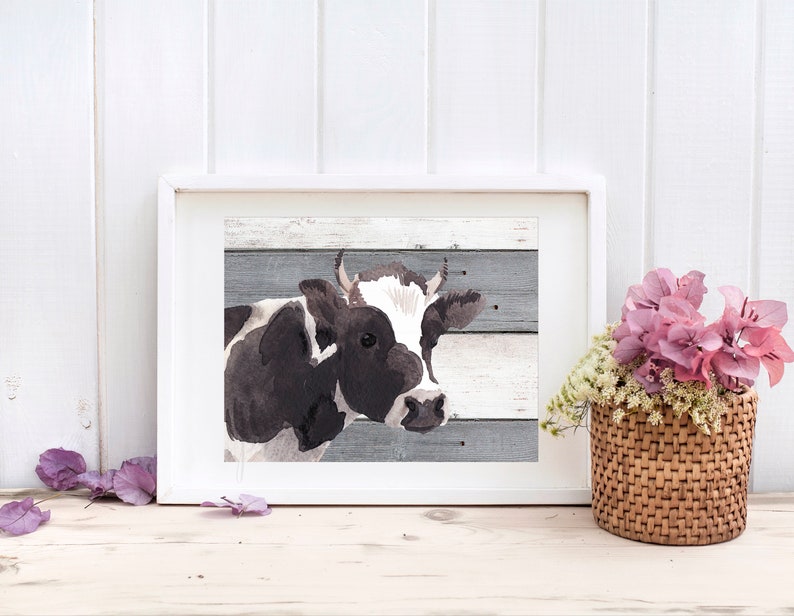 Cow Art farmhouse printable cow decor farmhouse decor | Etsy