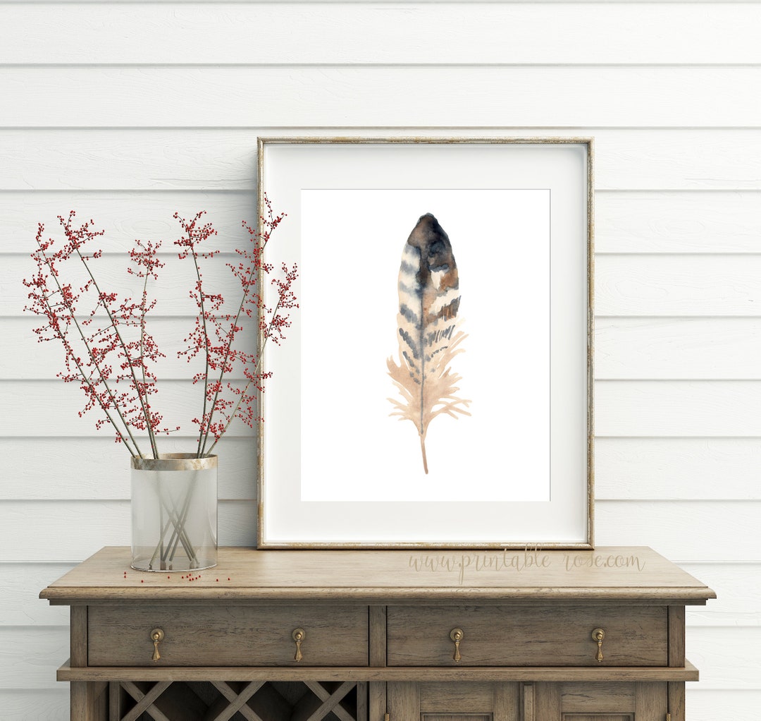 Feather Art, Feather Printable, Feather Print, Feather Painting ...