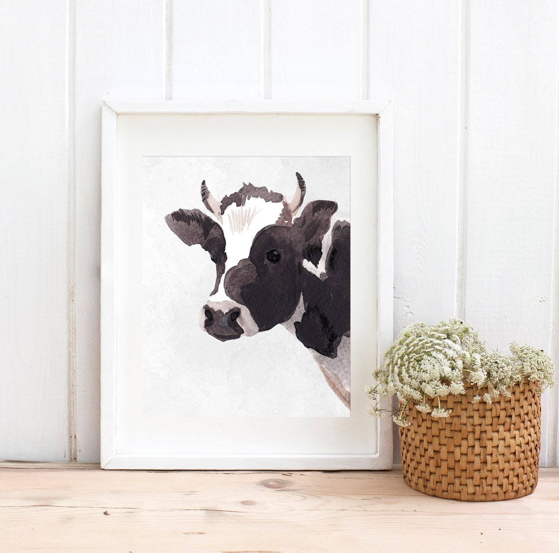 Cow Art French Country Decor Printable Art watercolor | Etsy