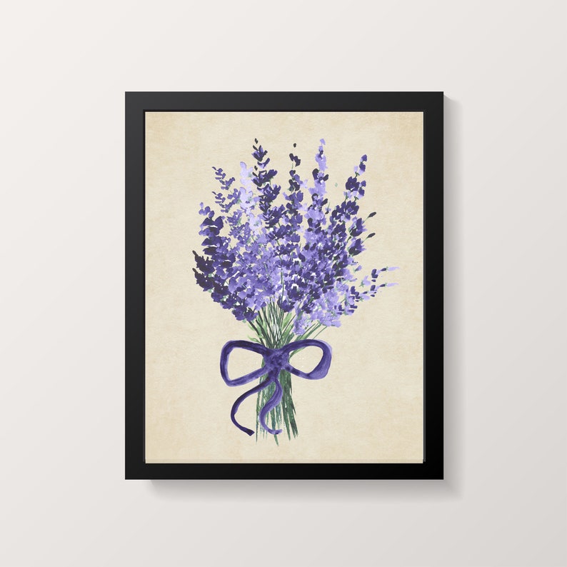Lavender Print Printable Lavender Lavender Wall Art French - Etsy