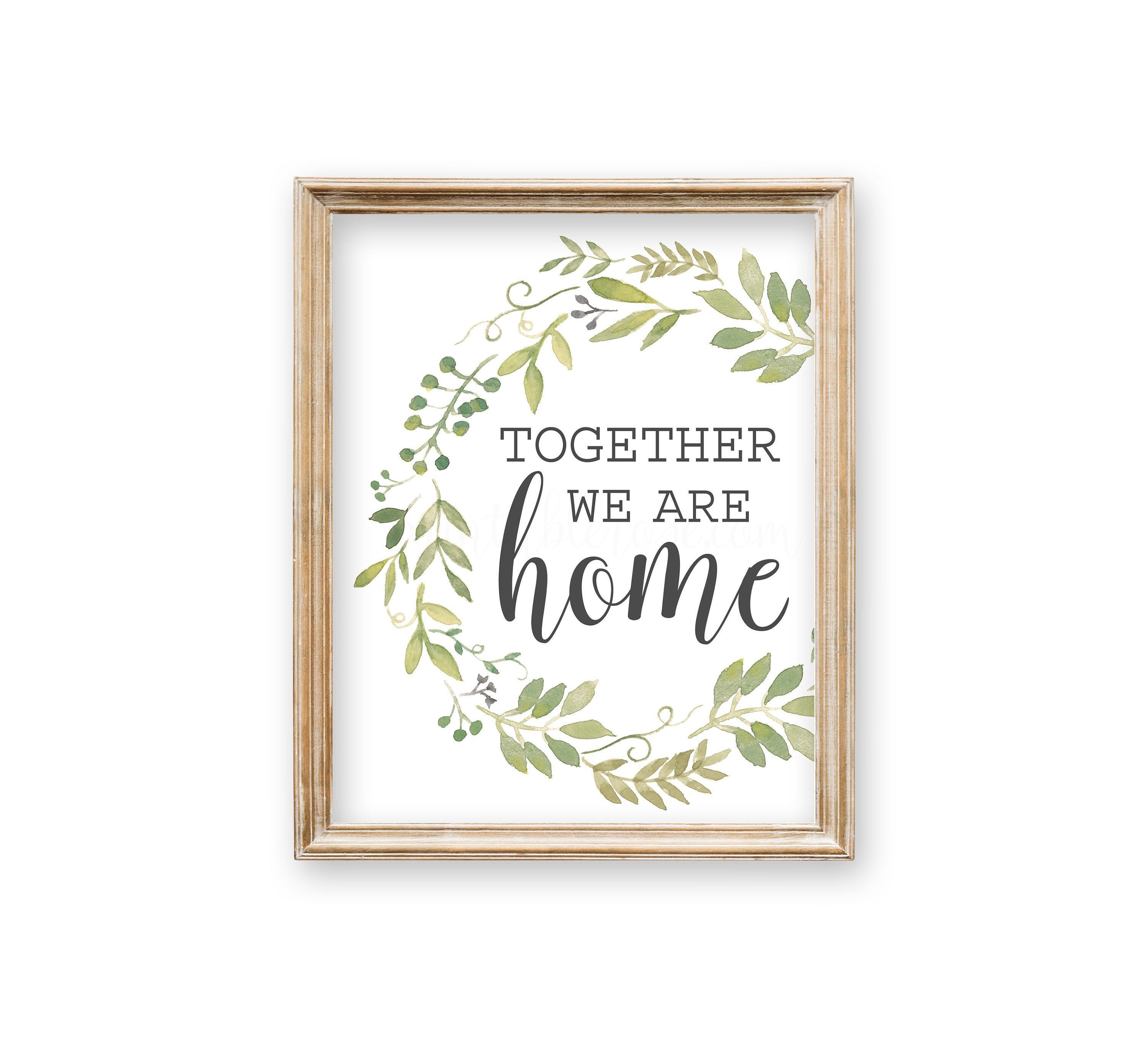 Together We Are Home Printable Entryway Together Sign | Etsy