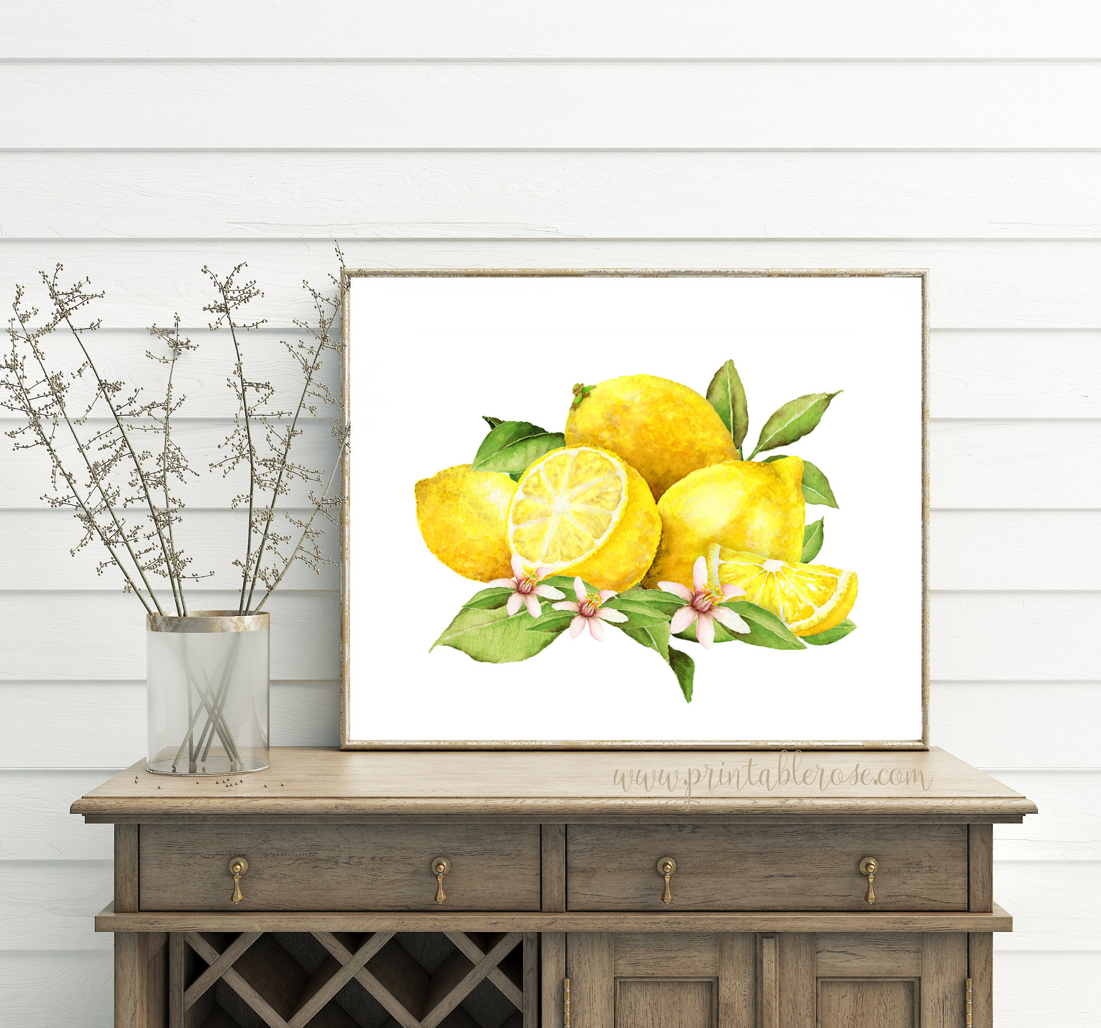 Lemon Decor Lemon Printable Lemon Print Lemon Party | Etsy