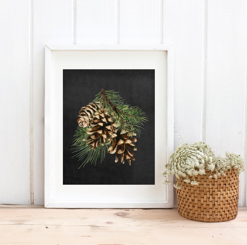 Pine Cone Wall Decor Pine Cone Printable Pinecone Decor | Etsy