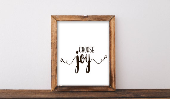 Choose Joy Printable joy sign choose joy printable choose | Etsy