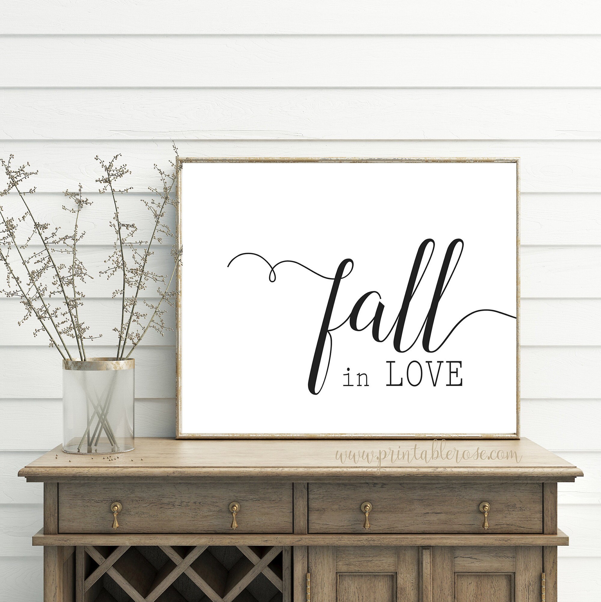 Fall in Love Printable Poster Fall in Love Sign Fall - Etsy