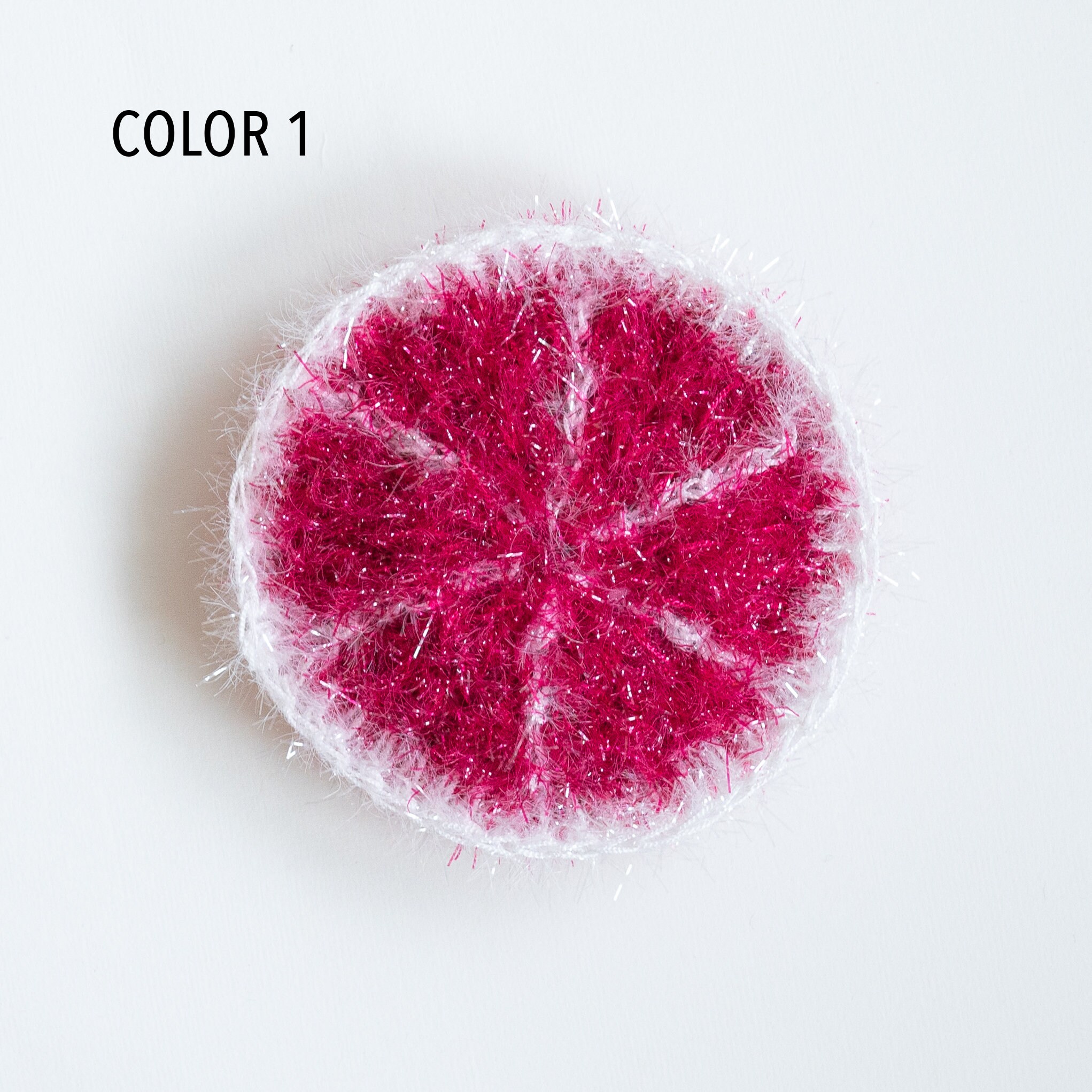 Round Double Layer Crochet Dish Scrubbies Circle Korean Crochet ...