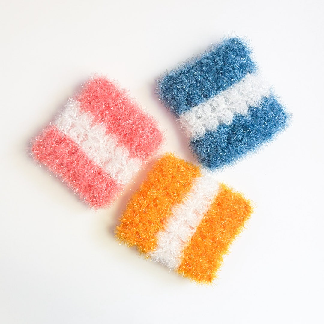 Rectangular Crochet Dish Scrubbies | Crochet Scrubber | Handmade ...