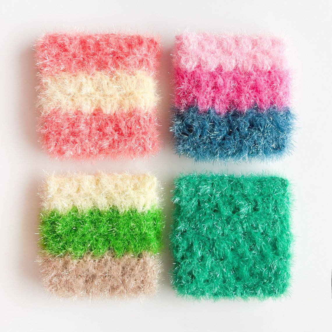 Crochet Dish Scrubbies | Crochet Scrubber | Handmade Kitchen Scrubby ...
