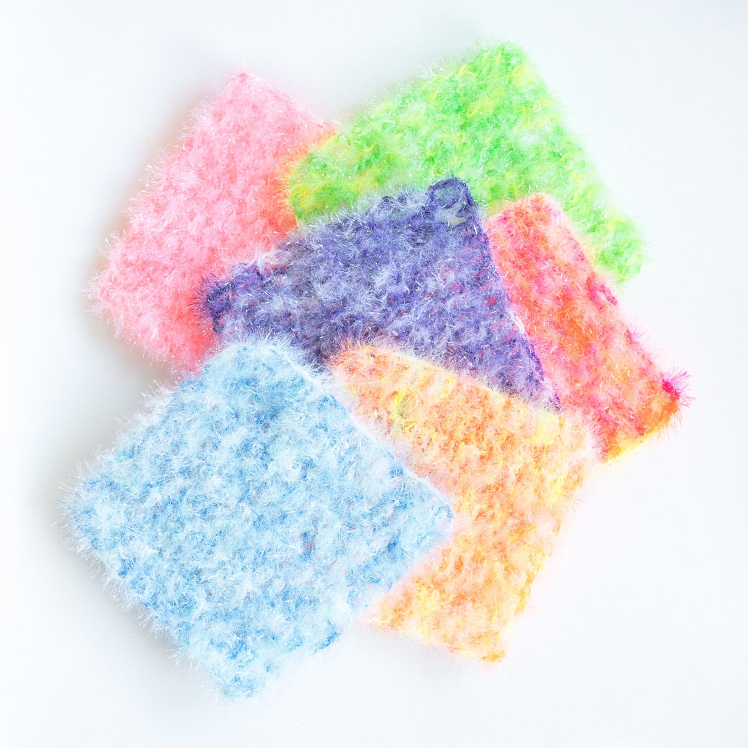 Square Dish Scrubby | Crocheted Scrubber | Handmade Kitchen Scrubbie ...