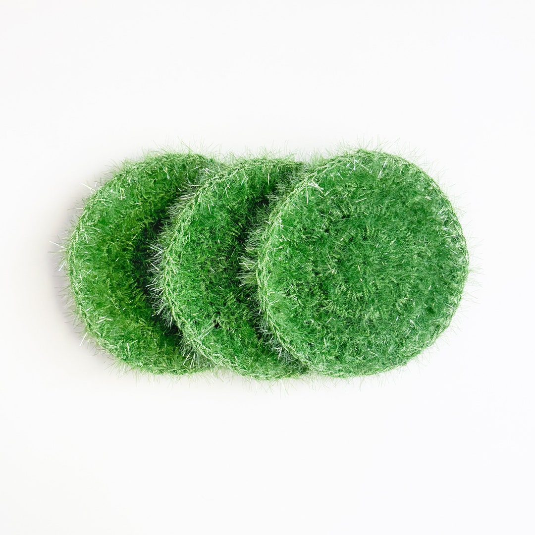 Pack of 3 Circle Dish Scrubby | Korean Crocheted Scrubber | Handmade ...
