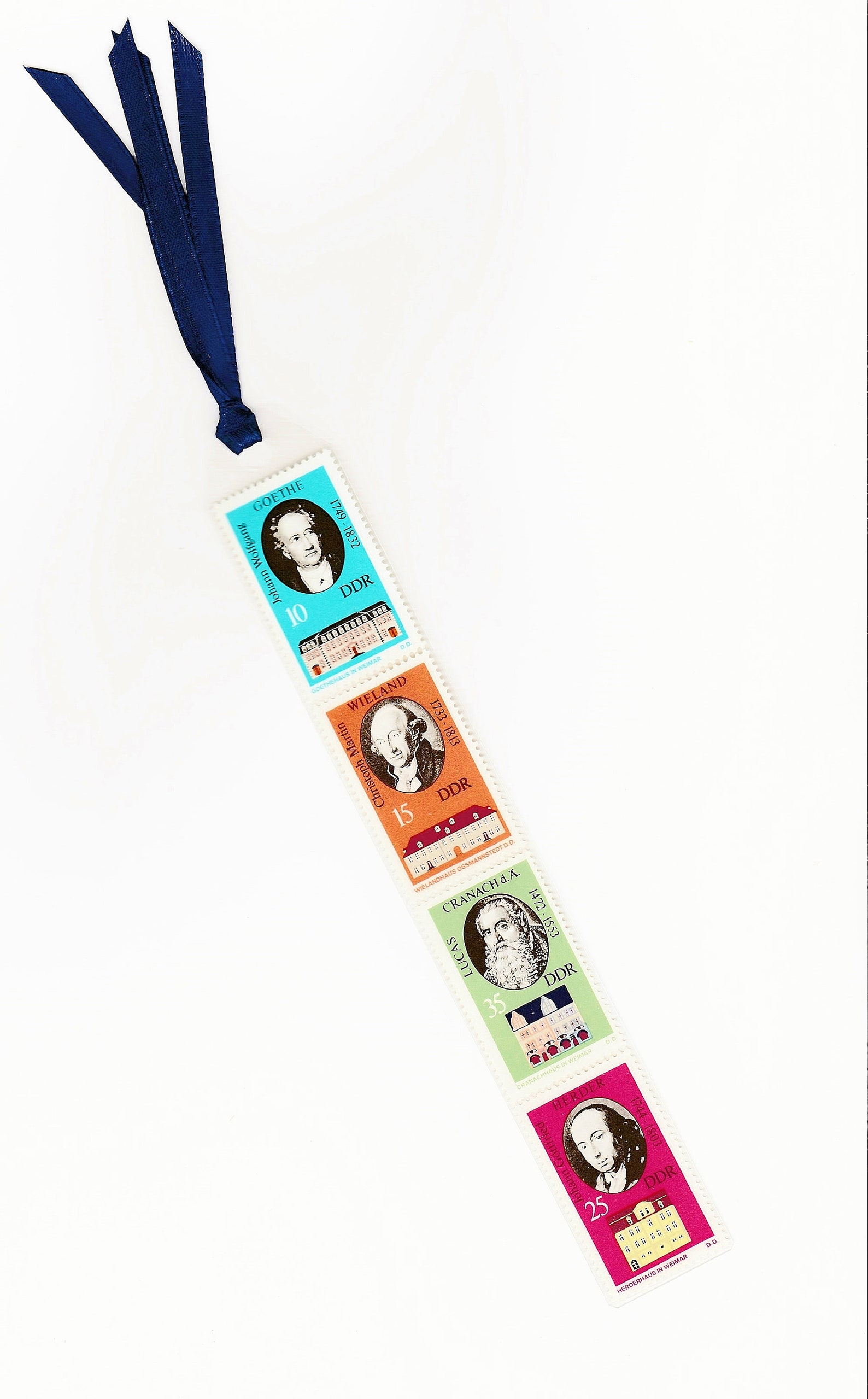 Historical Figures Bookmark-laminated Plastic German Postage Stamps ...