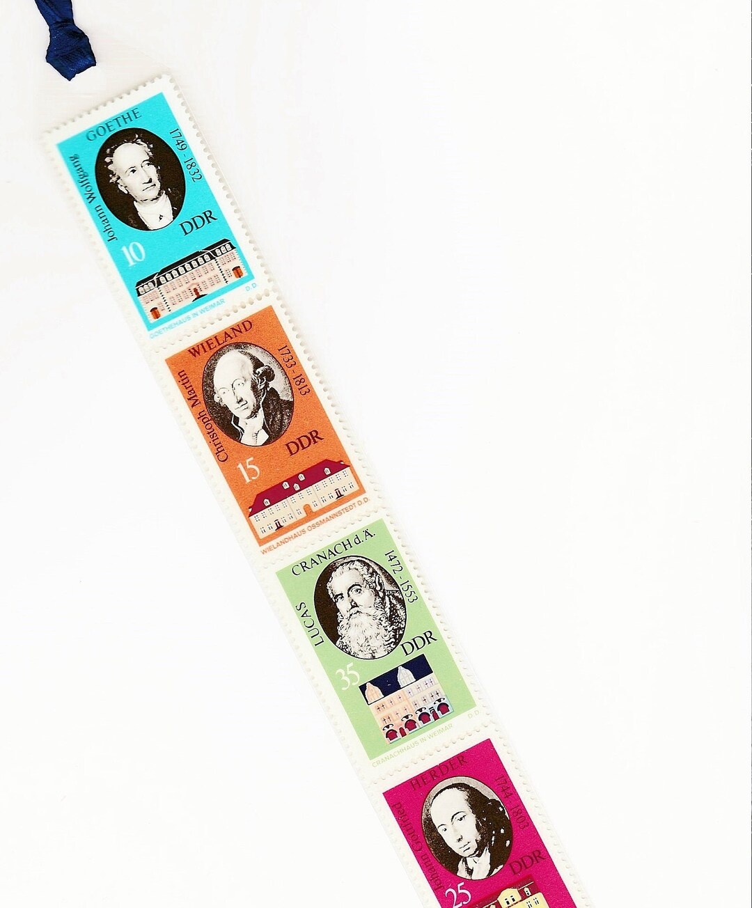 Historical Figures Bookmark-laminated Plastic German Postage - Etsy