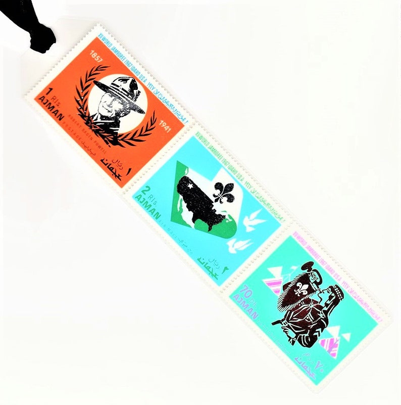 Boy Scouts Bookmark-postage Stamps Handmade Laminated - Etsy