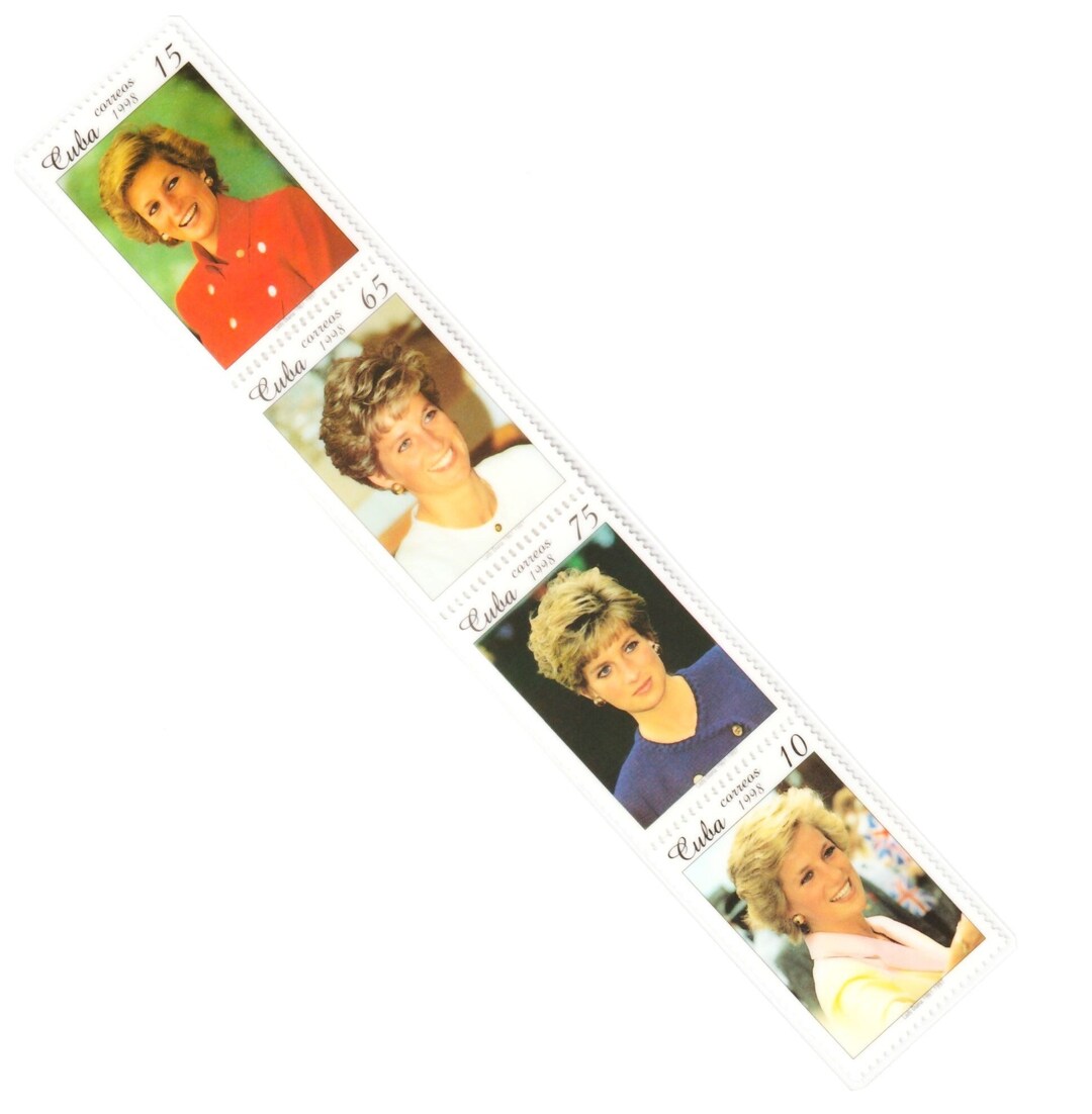 Princess Diana Stamps Bookmark-british Royalty-handmade - Etsy