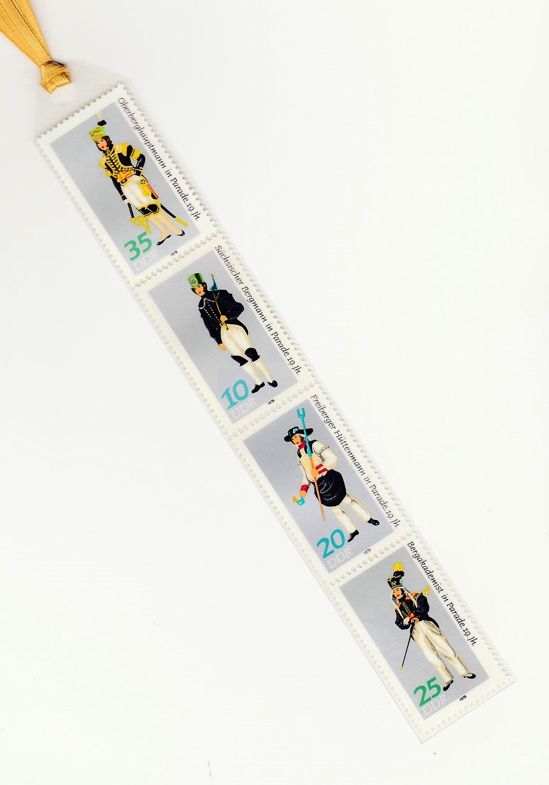 Uniforms Bookmark-laminated 1978 Postage Stamps-vintage German Military ...