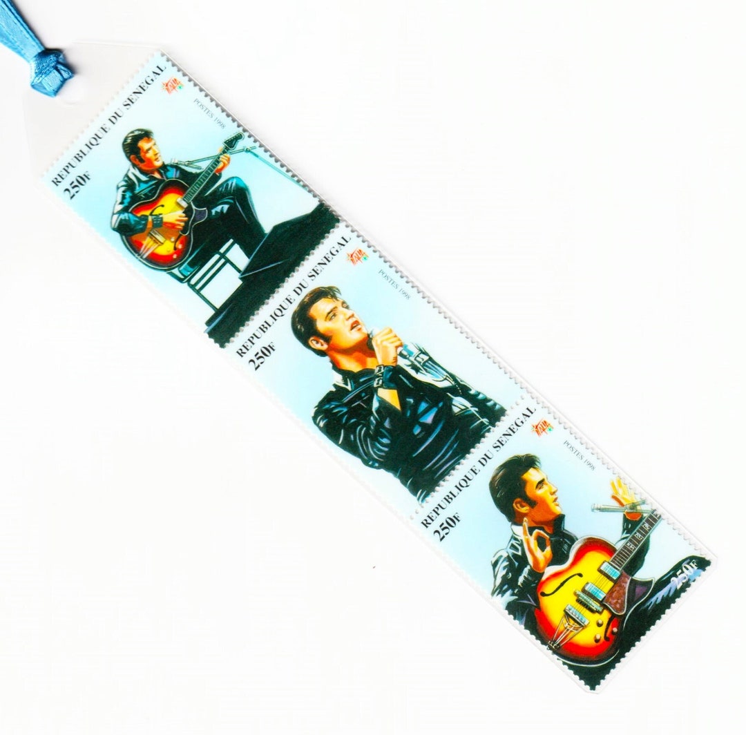 Elvis Stamps BOOKMARK Elvis Presley Sitting Playing Guitar - Etsy