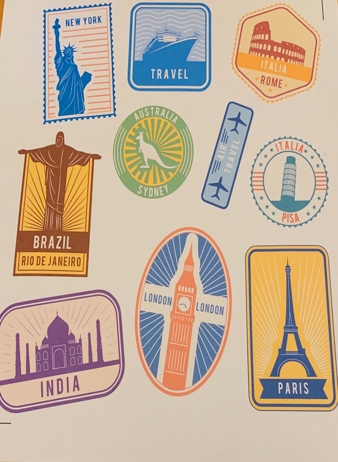 Travel Stickers, Laptop Stickers, Holiday Stickers Capital Cities, Book ...