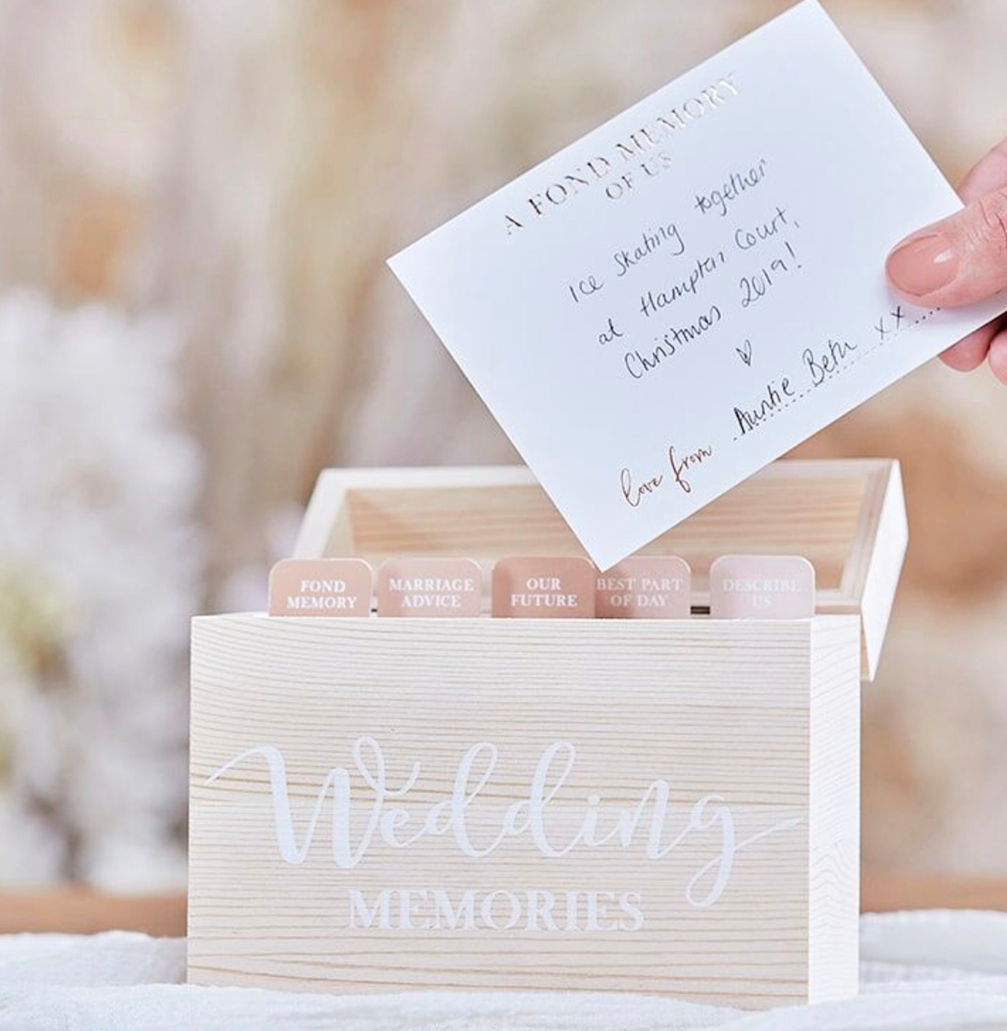 Wooden Wedding Memory Guest Box Alternative Guest Book | Etsy UK