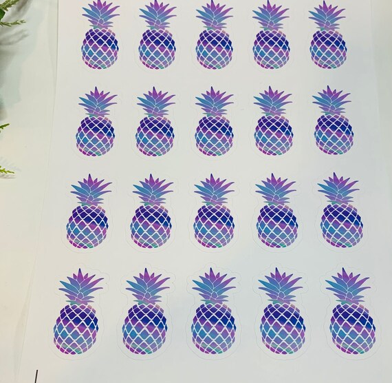 Stickers, Labels & Tags Months Sheet Pineapple-Themed Planner Sticker ...