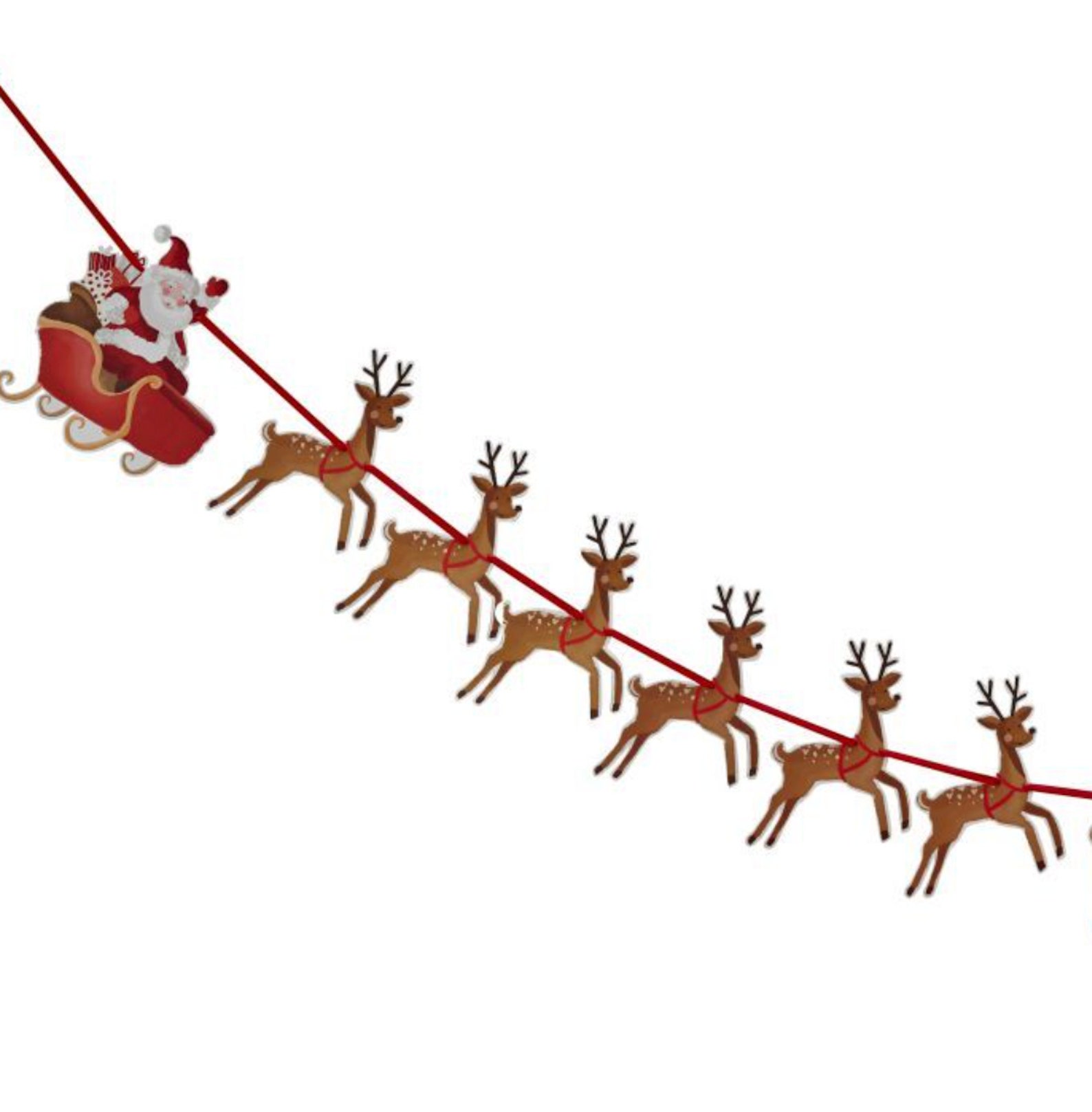 Christmas Santa Bunting Christmas Decorations Christmas - Etsy