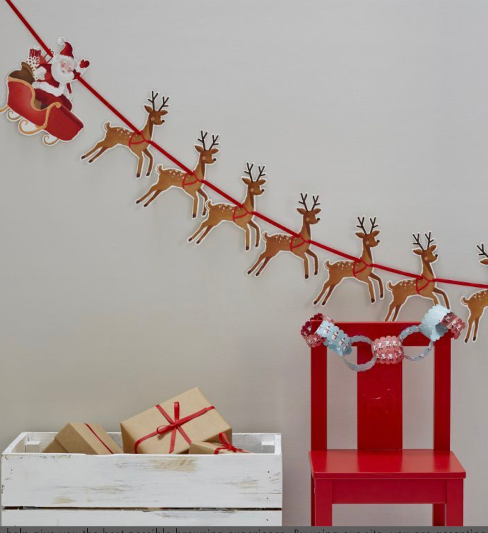 Christmas Santa Bunting Christmas Decorations Christmas - Etsy