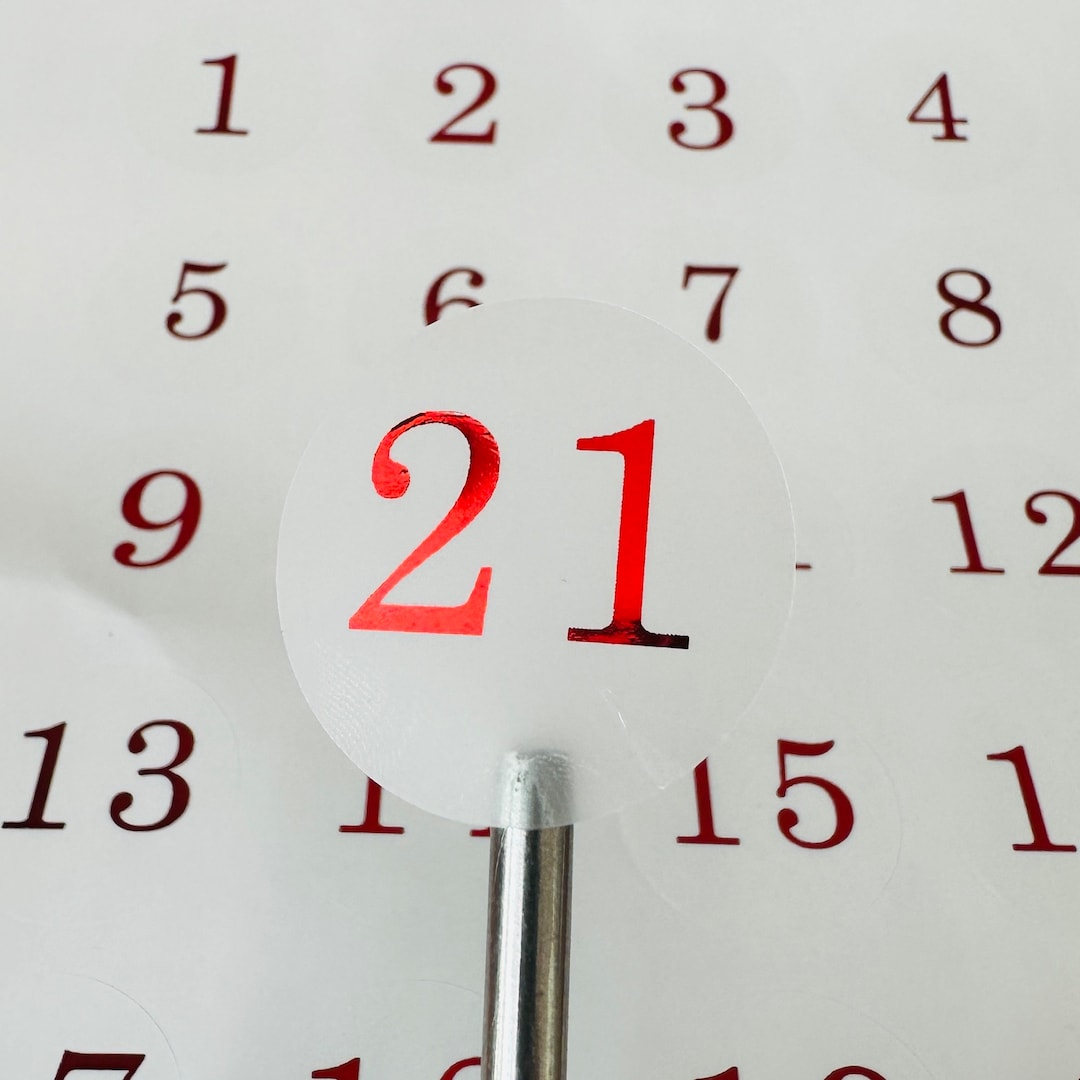 Advent Calendar Christmas Numbers, Foiled Stickers, Christmas Ideas, 1 ...