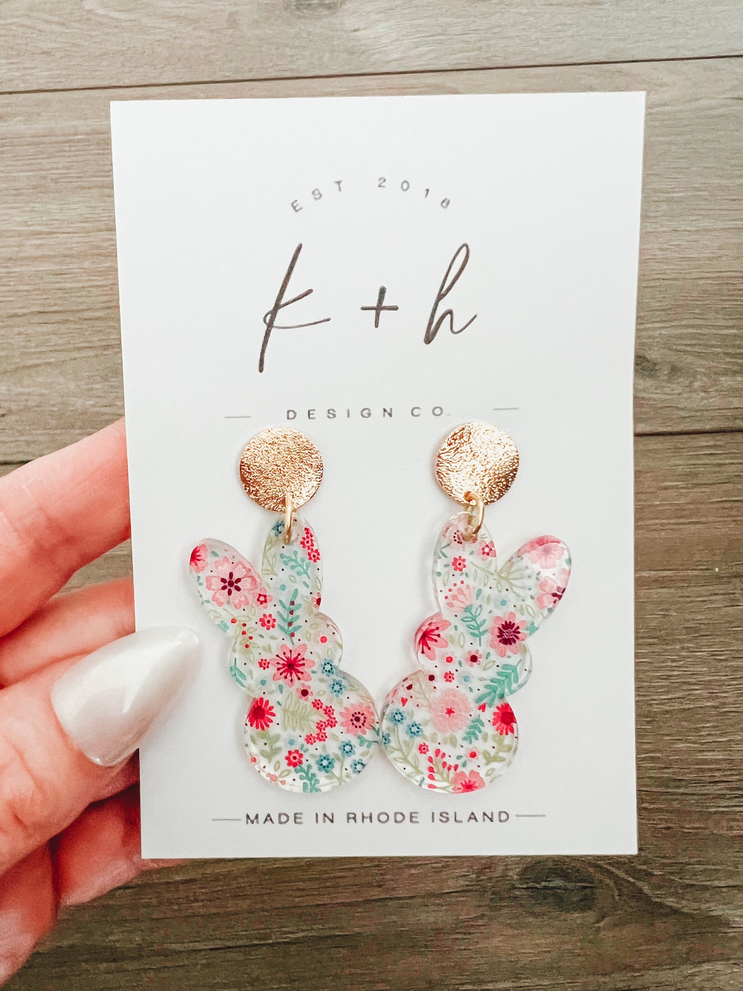 Easter Bunny Earrings Floral Easter Earrings Bunny Earrings for Girls ...