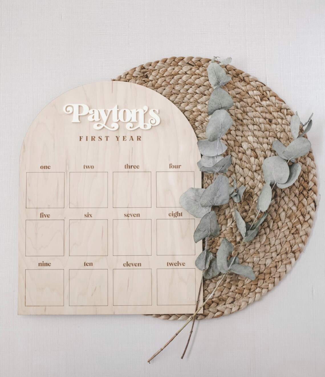 Baby's First Year Sign, First Year Photo Board, Milestone Sign, First ...