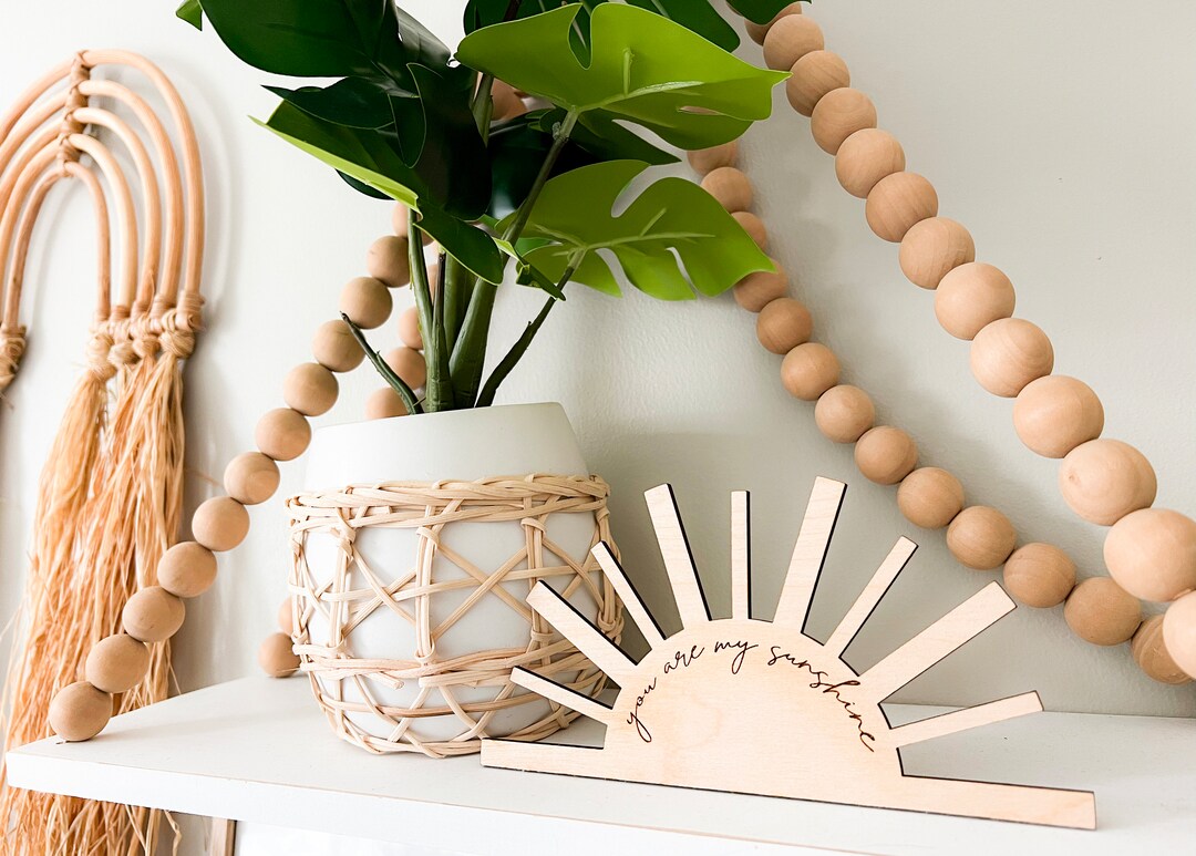 Half Sun Shelf Sitter, Sun Decor, Boho Decor, Boho Nursery Decor, Shelf ...