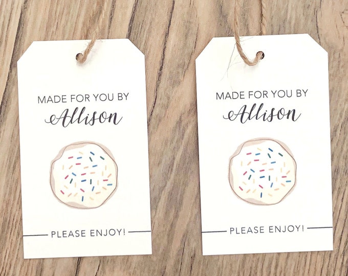 Baked Goods Tag / Sugar Cookie Tag/ Personalized Product Tags, Made ...
