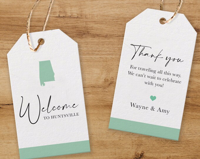 Welcome Tags for Wedding Bags / Personalized State Welcome Tag / Out of ...