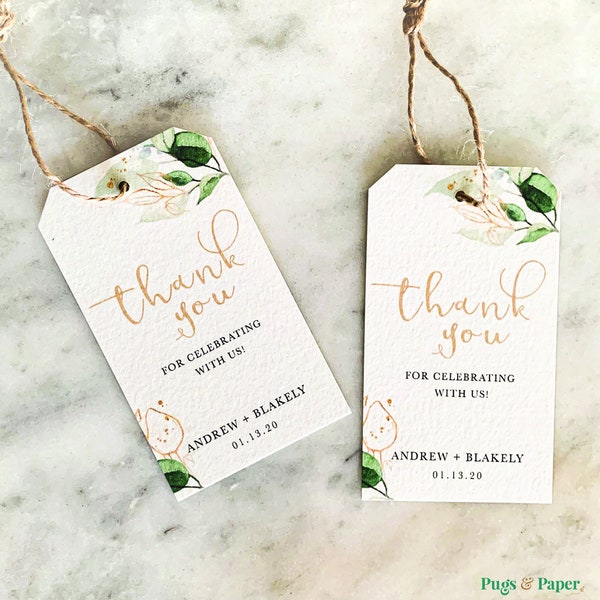 Greenery Favor Tag - Etsy